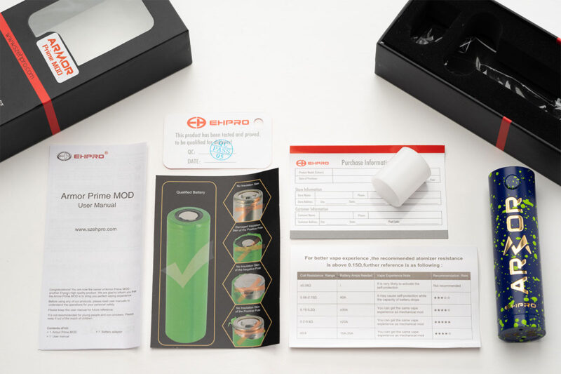 【EHPRO ARMOR Prime MOD】チューブ型テクニカルMOD レビュー | VAPE Circuit