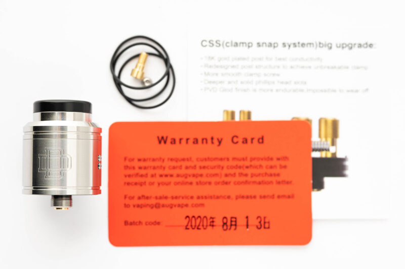 AUGVAPE DRUGA V2 RDA レビュー｜手締め可能？クランプスナップシステム爆煙ドリッパー！ | VAPE Circuit