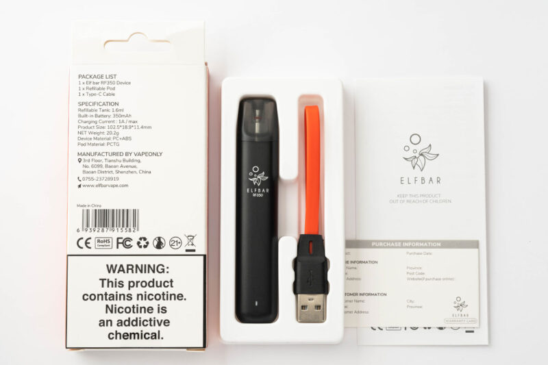 ELFBAR RF350 レビュー｜超絶コスパ！スリム＆軽量 PODデバイス！ | VAPE Circuit