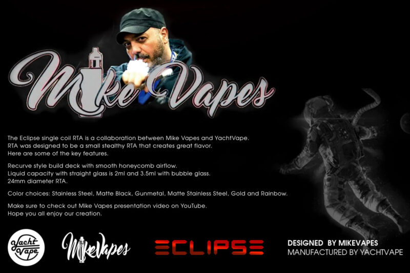 Yacht Vape Eclipse RTA レビュー｜爆煙シングル！個性的なデッキサイドエアフロー！ | VAPE Circuit